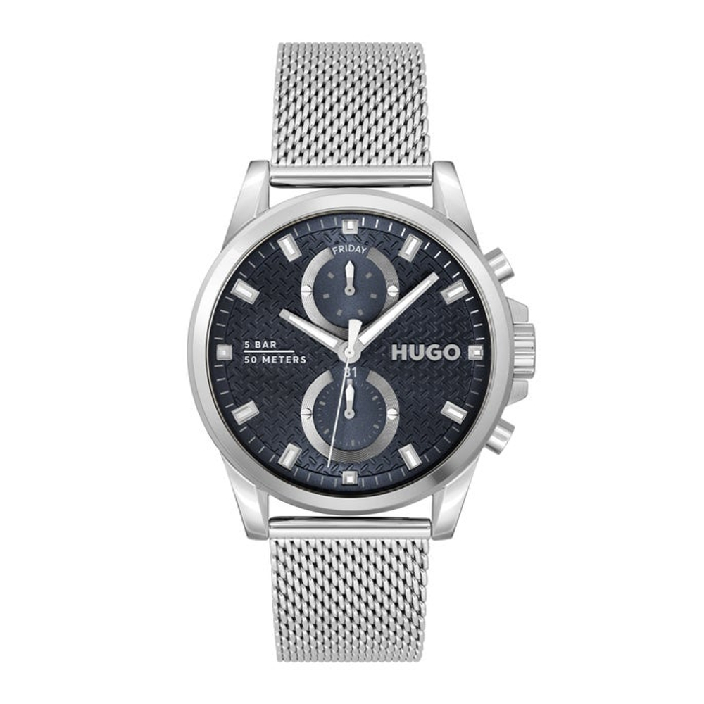 HUGO BOSS นาฬิกาผู้ชาย RUN รุ่น HB1530316 สายสเเตนเลส สีเงิน 44มม. ...