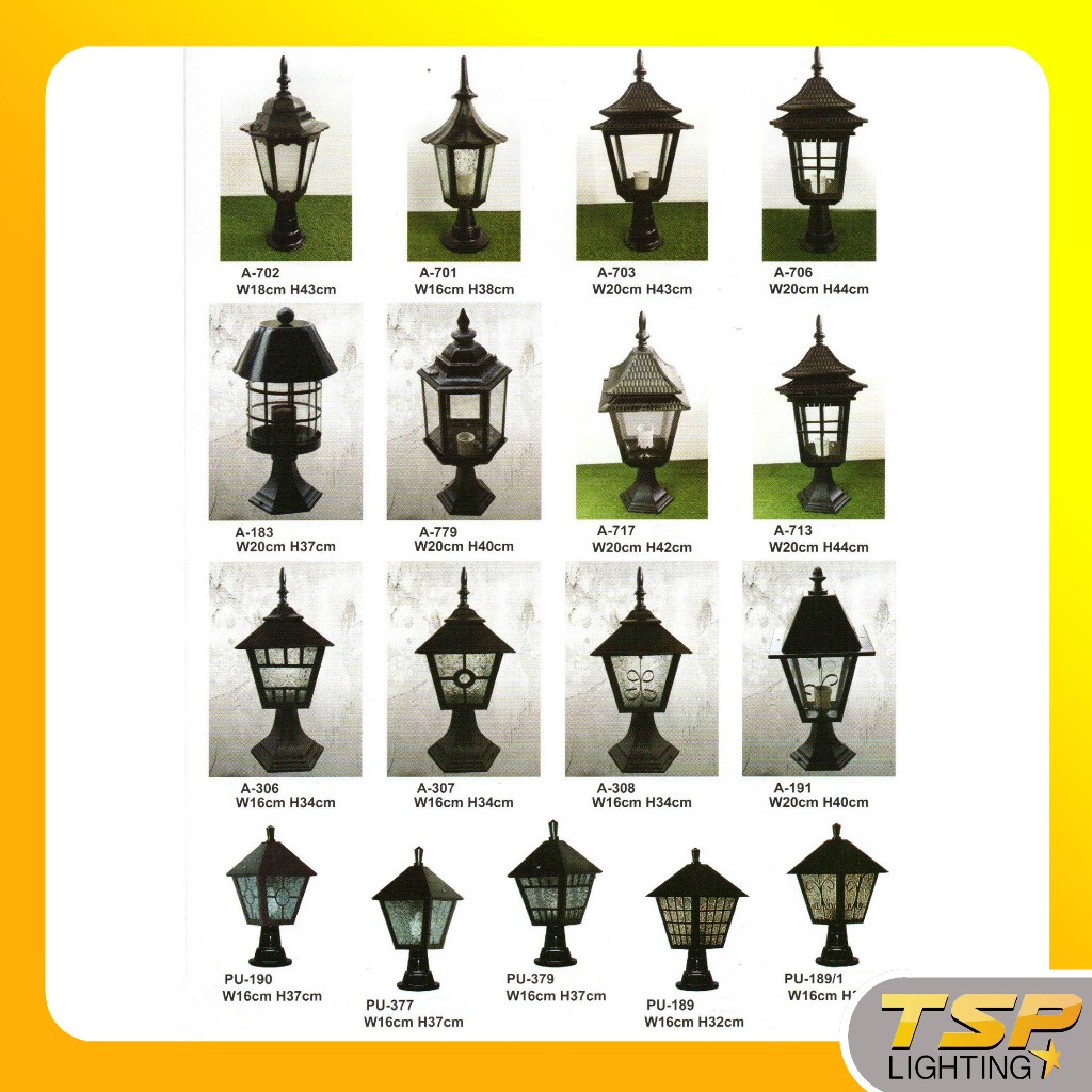 TSP Lighting │ โคมหัวเสาภายนอก (ใช้ขั้วE27) | Shopee Thailand