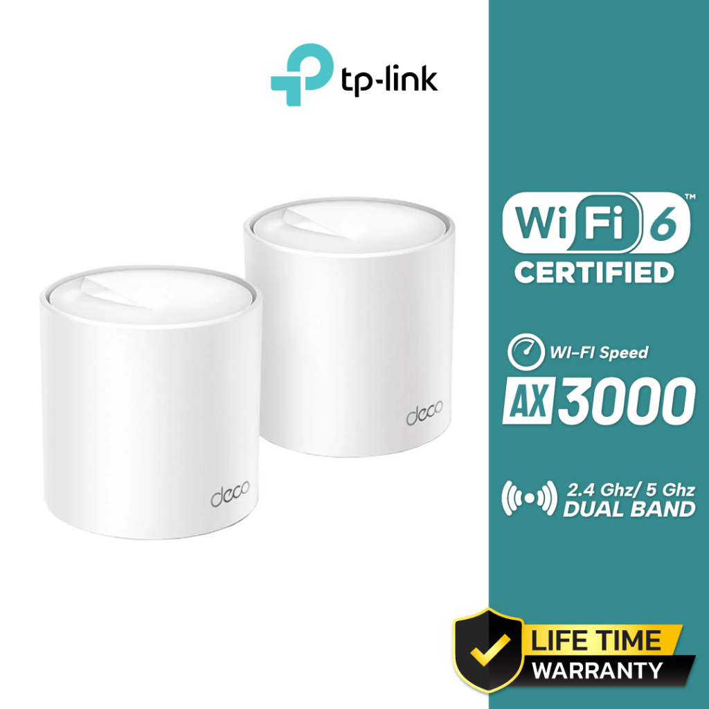 TP-Link AX3000 Whole Home Mesh WiFi 6 System รุ่น Deco X50(2-Pack ...