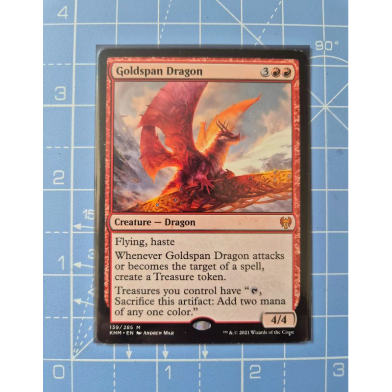 MTG Goldspan Dragon Red Magic the Gathering ชุด KHM สภาพ Ex-Nm | Shopee ...