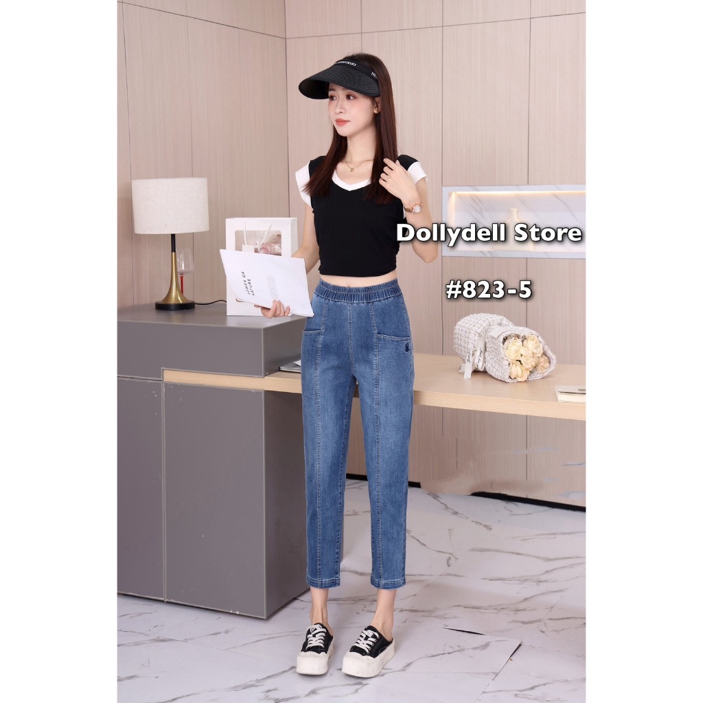 กางเกงยีนส์ผู้หญิงทรงสวยดอลลี่ รุ่น#D823 มี2สี เอวยางยืด เนื้อผ้าคุณภาพ ...