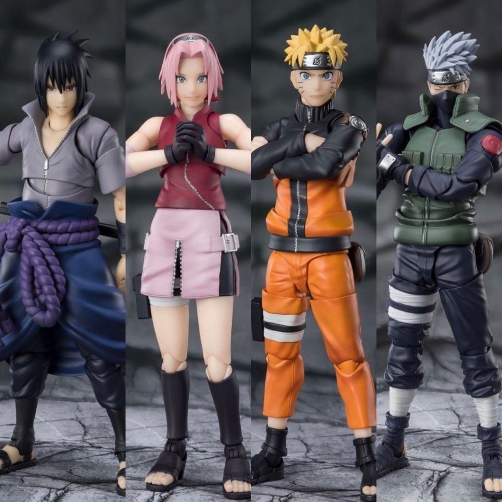 Set of 4 S.H.Figuarts SHF [Naruto: Shippuden] Naruto Uzumaki/Sasuke ...