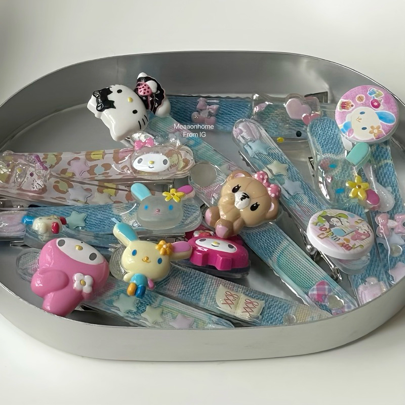 A4Sanrio Sanx Kamio Ribon Magazine hair clips, handmade with love,