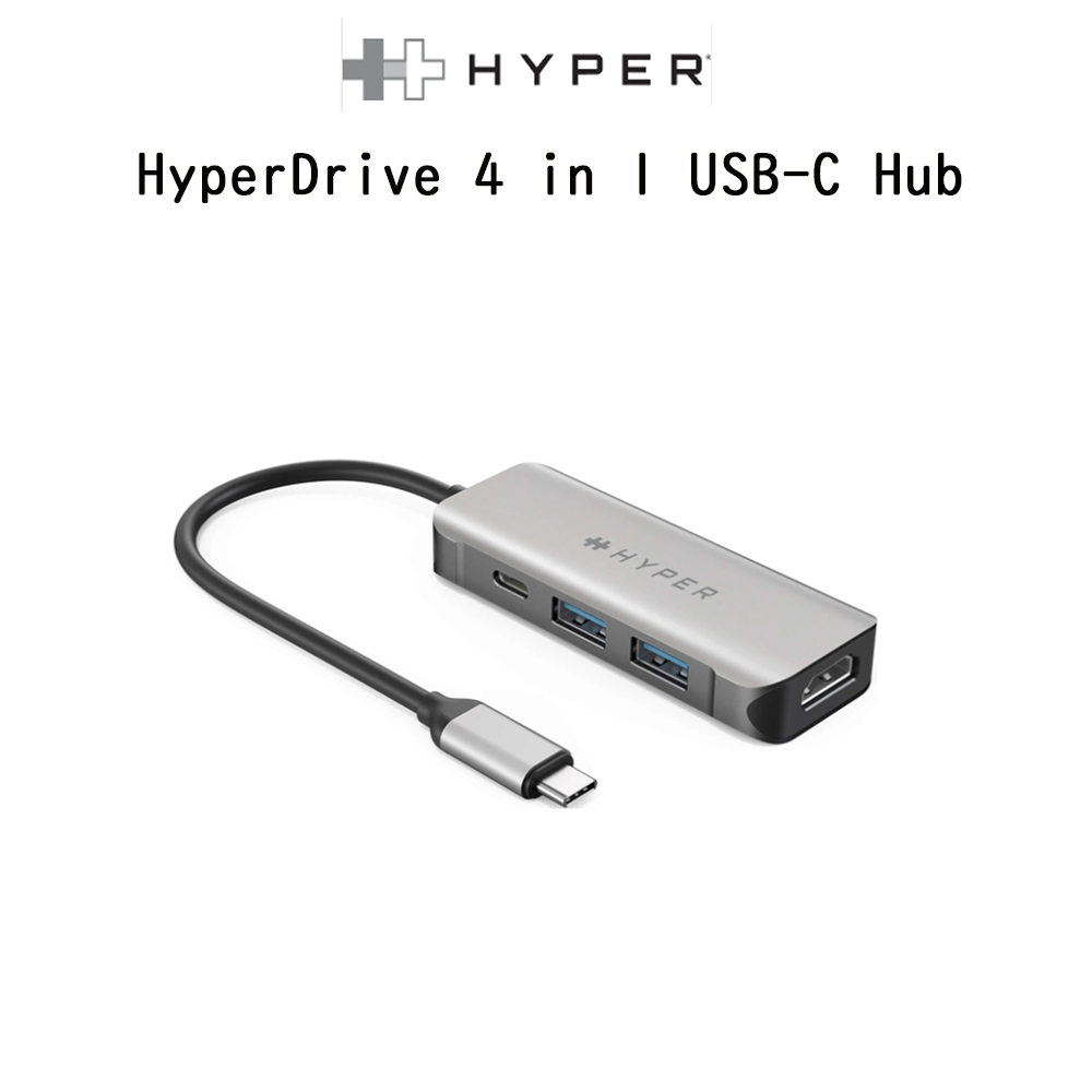 Hyper HyperDrive 4 in 1 USB-C Hub อุปกรณ์เชื่อมต่อเกรดพรีเมี่ยม สำหรับ ...
