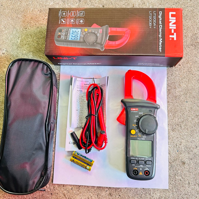 UNI-T คลิปแอมป์ แคมป์มิเตอร์ดิจิตอล รุ่น UT200A+คลิปแอมป์ แคมป์มิเตอร์ดิจิตอล รุ่น UT200Aวัด ...