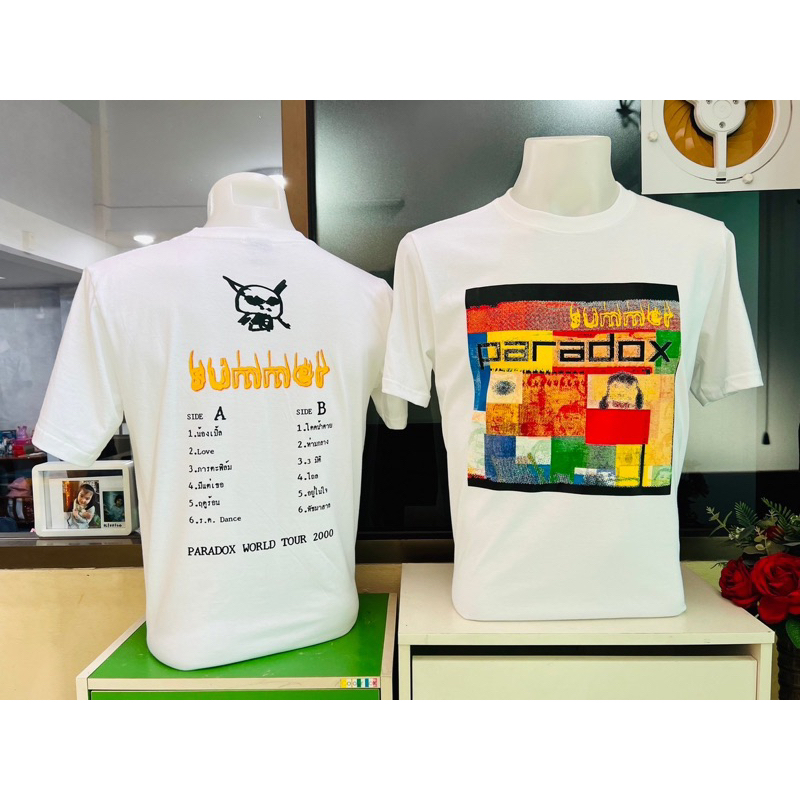 paradox summer official เสื้อยืด เสื้อทัวร์ สีขาว | Shopee Thailand