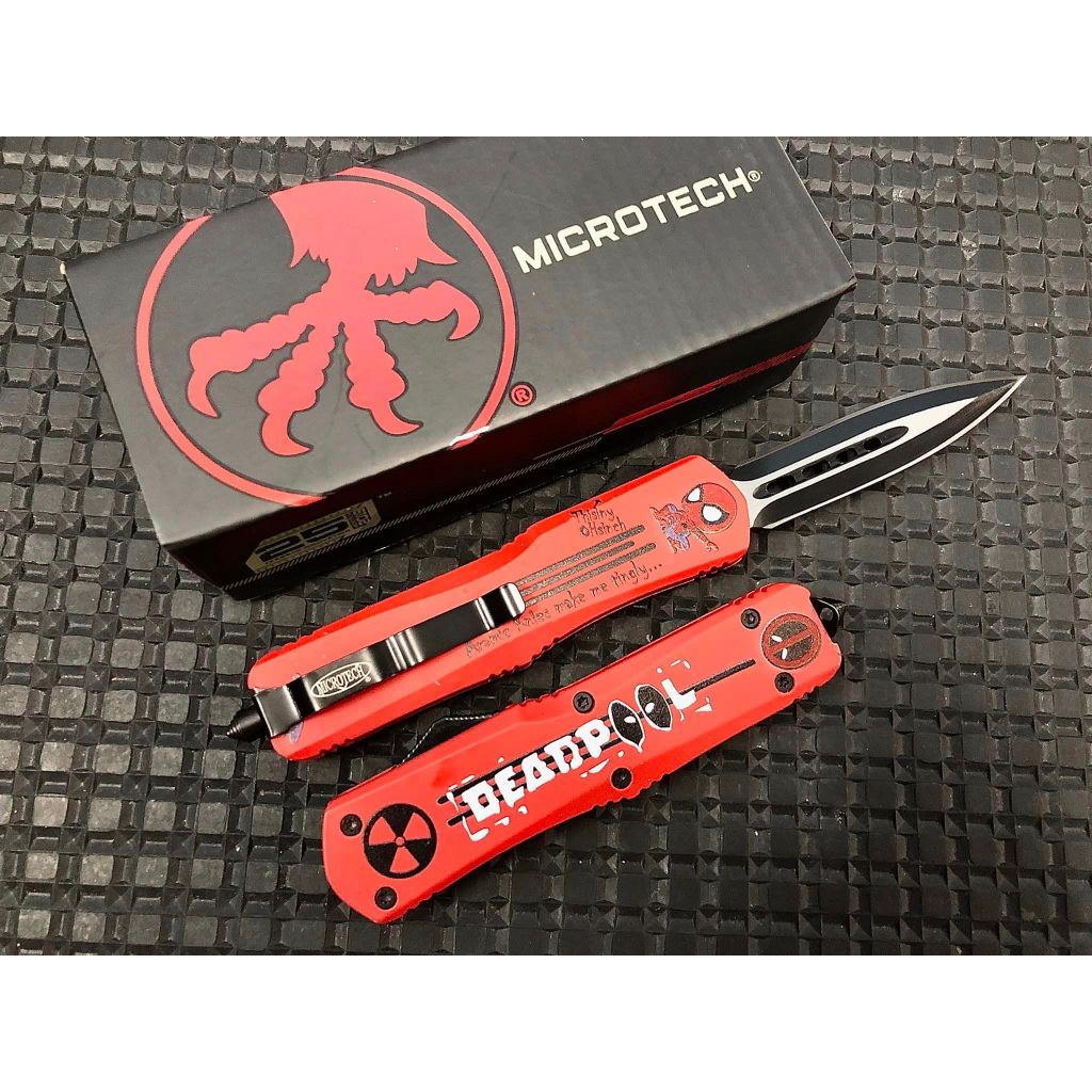 มีดไมโครเทค คอมแบท ทรูดอน สีทูโทน Microtech Knives Deadpool (OEM) ใช้งานสะดวก อเนกประสงค์ เดิน ...