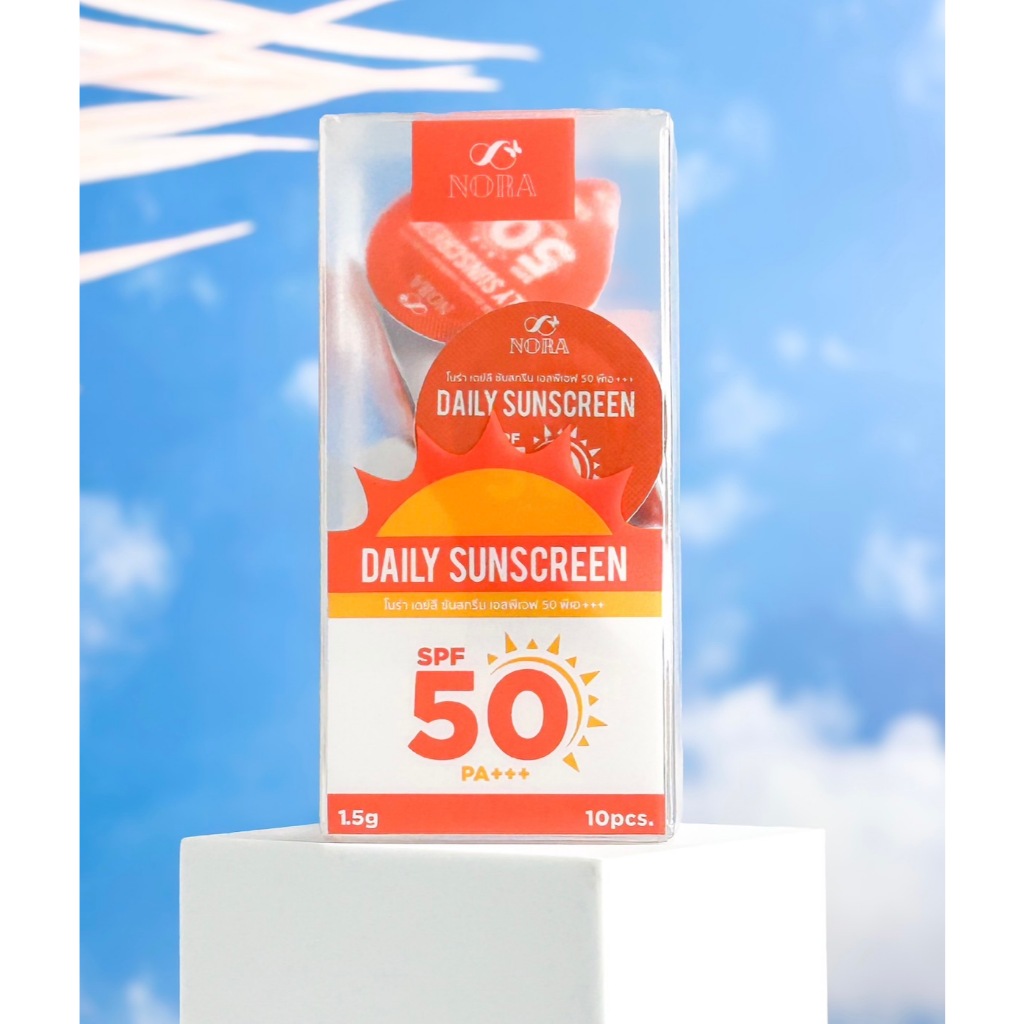 NORA DAILY SUNSCREEN SPF50 PA+++ โนร่า เดย์ลี่ ซันสกีน เอสพีเอฟ 50 พีเอ ...