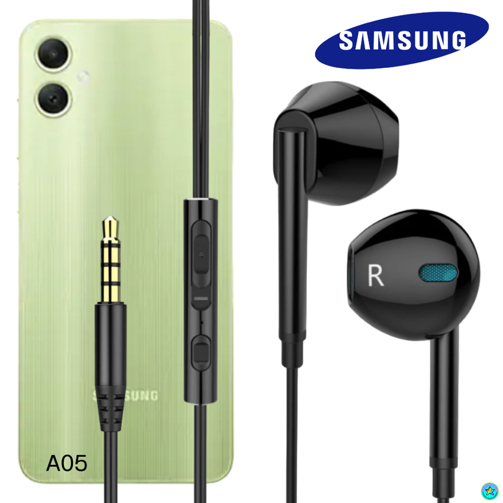 หูฟัง สมอลทอล์ค สำหรับ Sumsung Aux 3.5mm ซัมซุง A05 สวมใส่สบาย เสียงดีเบสดังนุ่มนวล เพิ่ม-ลด ...