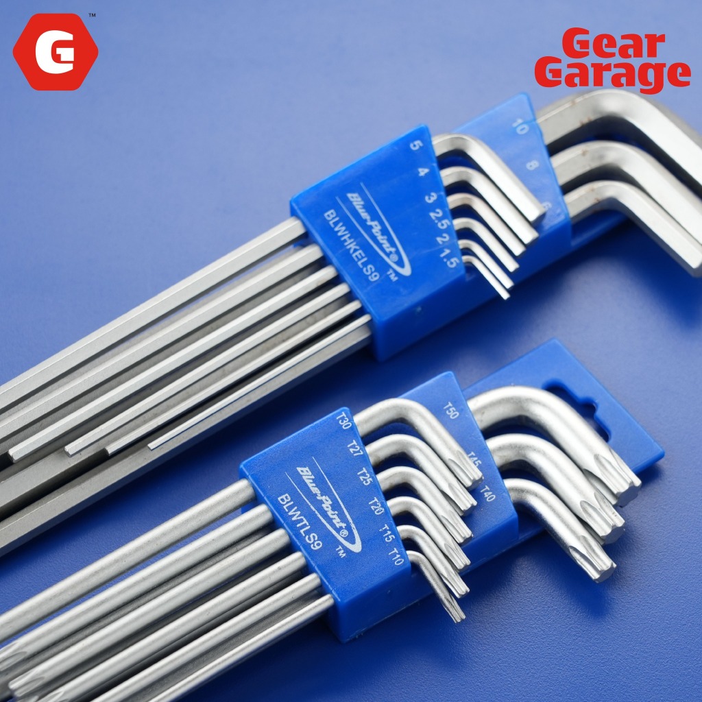 BLUE-POINT NO.BLWTLS9 Long Arm Torx Hex Key Set 9 Pcs Factory Gear By ...