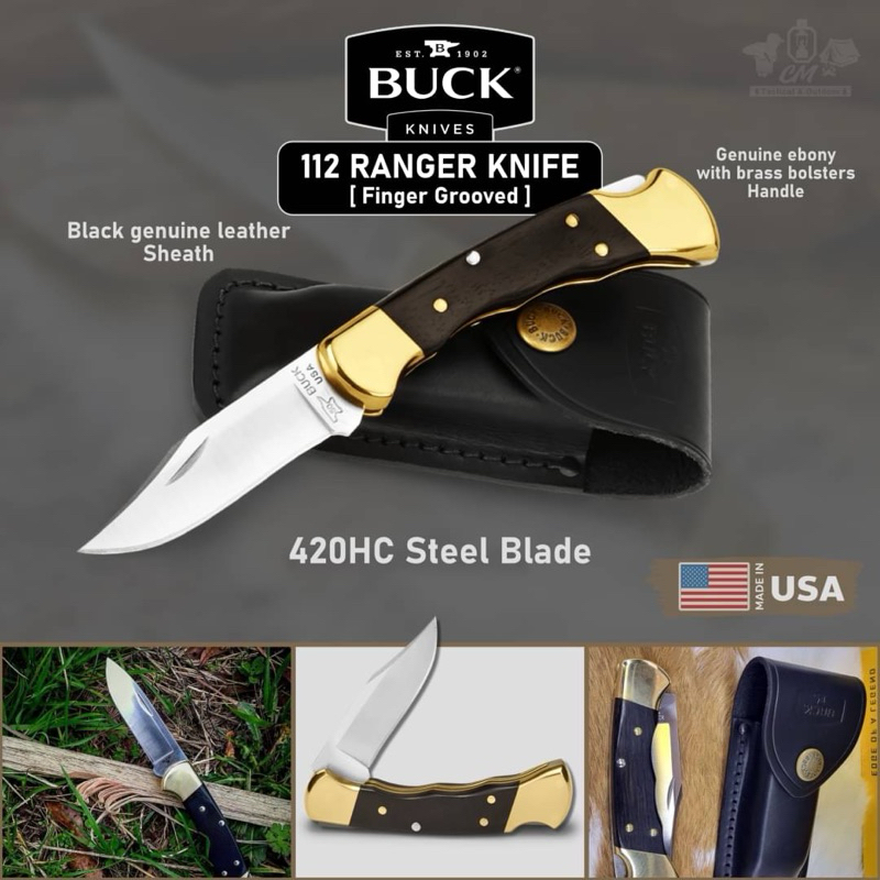 Buck 112 Ranger Finger Grooved ด้ามจับแบบมีร่องนิ้ว | Shopee Thailand