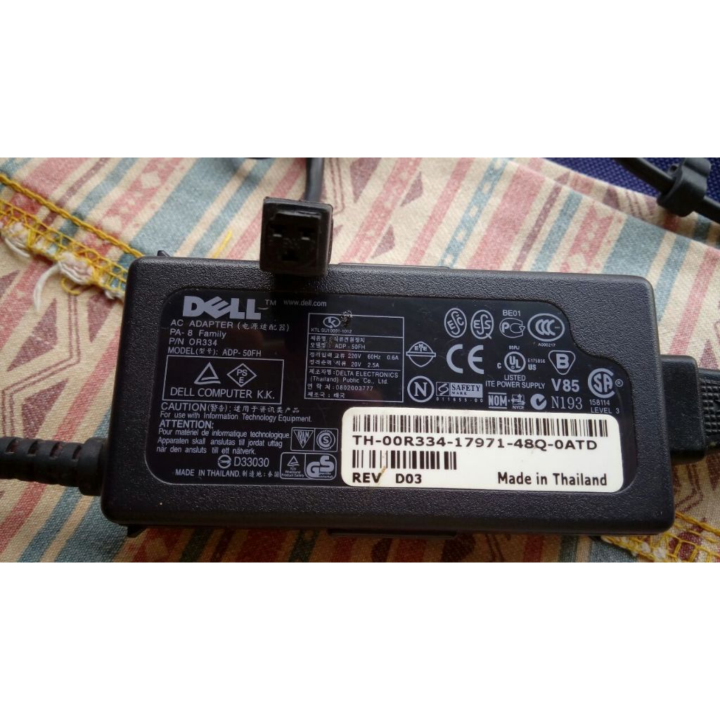 มือสอง Adapter โน๊ตบุ๊ค DELL 20V 2.5A หัวเสียบ3รู ตามรูป PA-8 Family ...