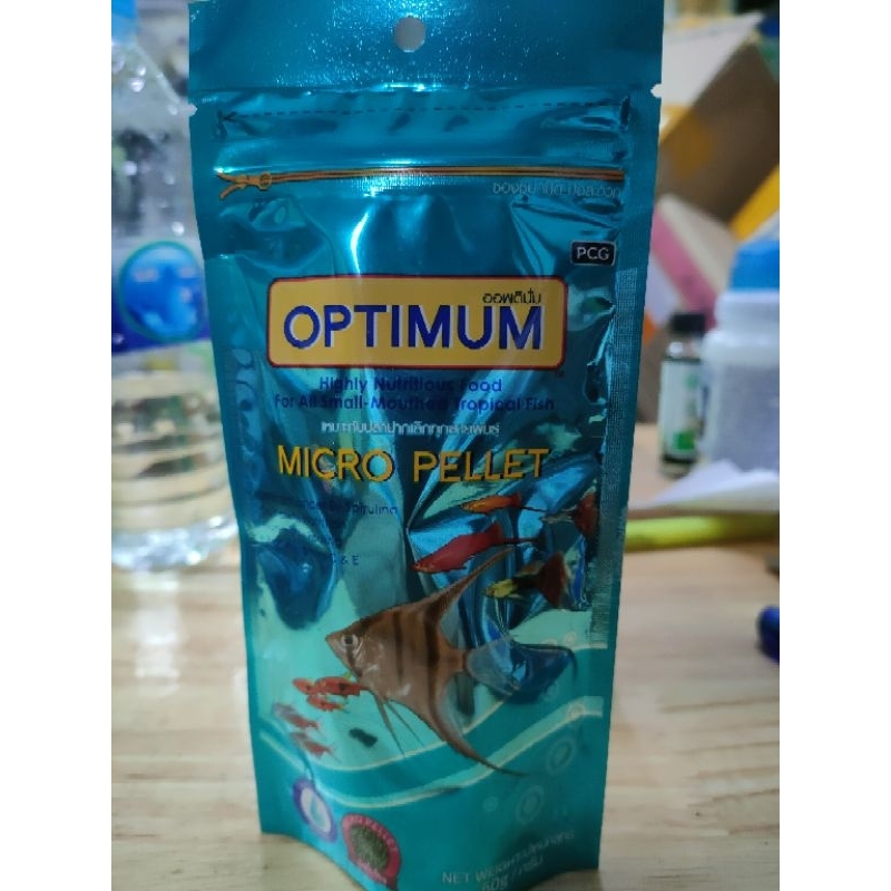 อาหารปลาOptimum.Micro.Pellet.50.กรัม.เหมาะกับปลาปากเล็กๆทุกสายพันธุ์ ...