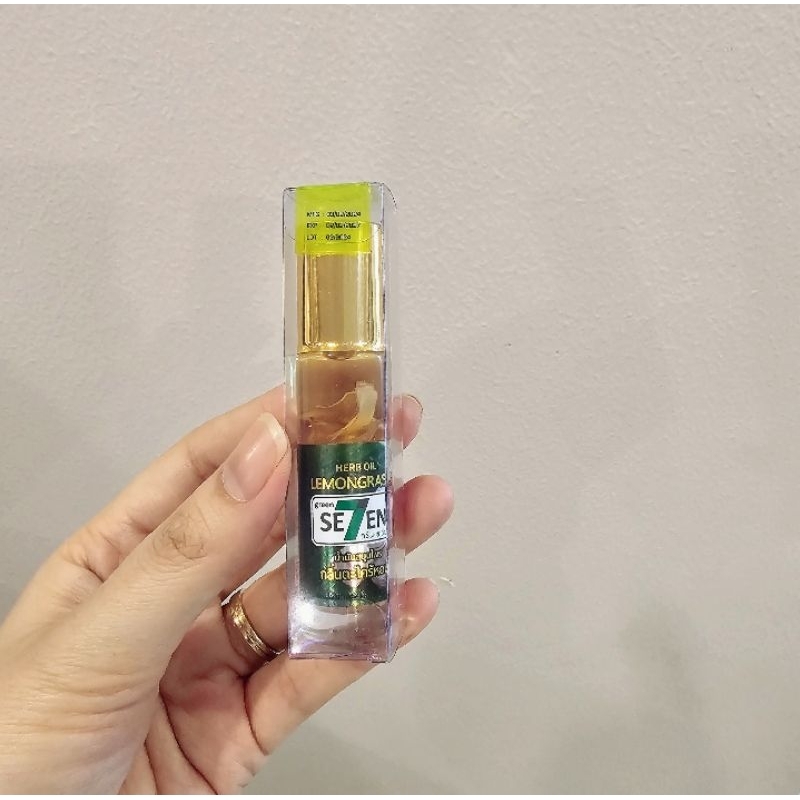 Green Seven oil กรีนเซเว่นน้ำมันสมุนไพรนวดผิวกาย ขนาด 8cc มี 5กลิ่น ...