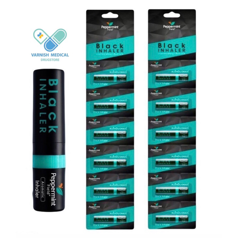 (แพ็ค) Peppermint Field Black Inhaler ยาดมเป๊ปเปอร์มิ้นท์ ฟิลด์ แบล็ค ...
