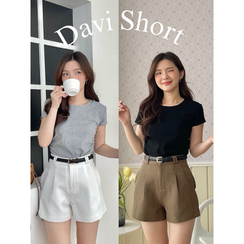 Davi Short(B01)กางเกงผ้าขาสั้น | Shopee Thailand