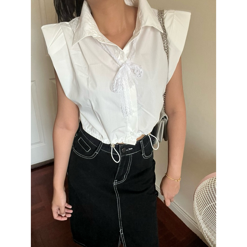 COLORFULSISTER : Katy Top เชิ้ตเสริมบ่ารูดเอว | Shopee Thailand