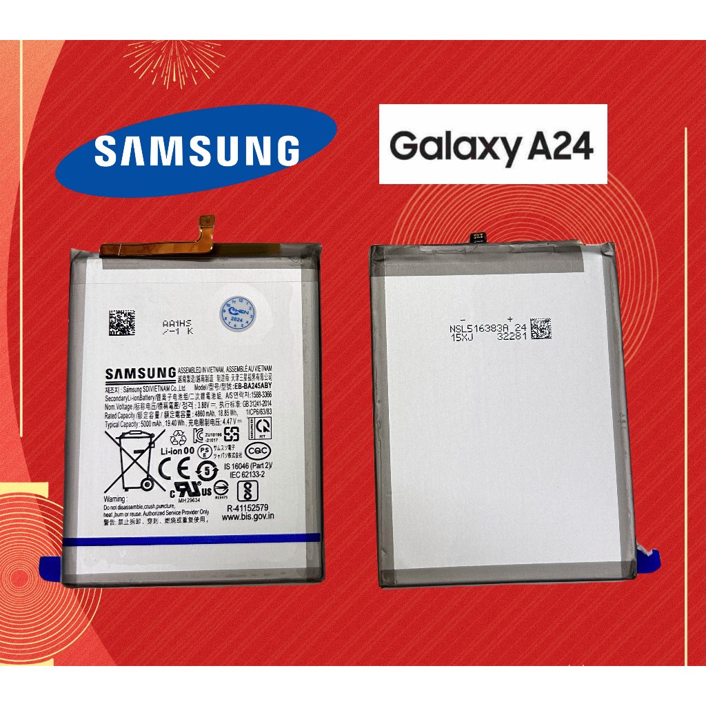 Samsung แบตเตอรี่ Battery Galaxy A24 model EB-BA245ABY คุณภาพสูง แบต ...