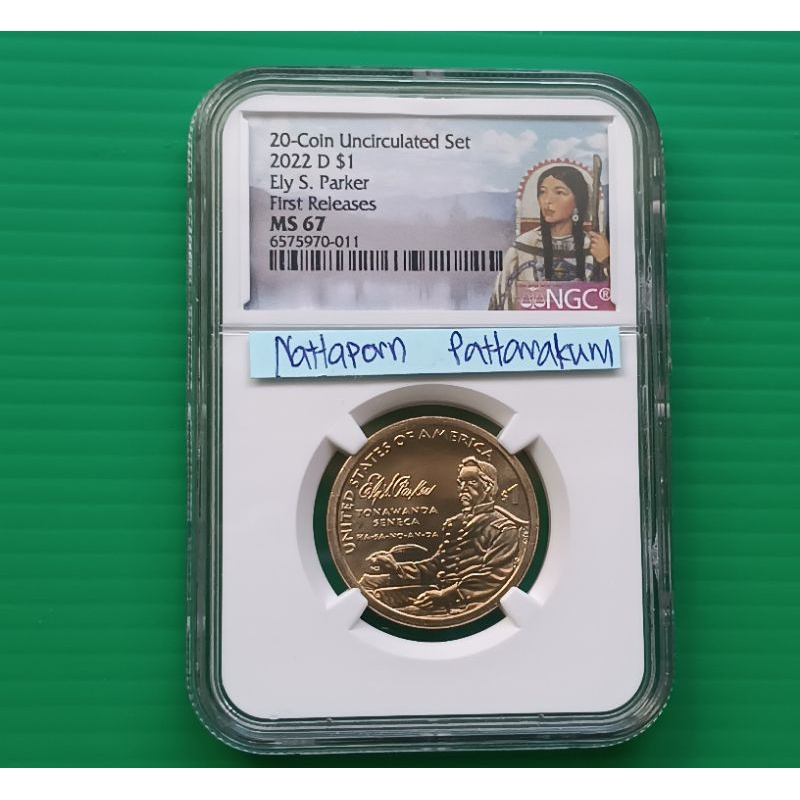 เหรียญเกรด NGC MS67 Native American Dollar-Ely Samuel Parker ปี 2022-D | Shopee Thailand