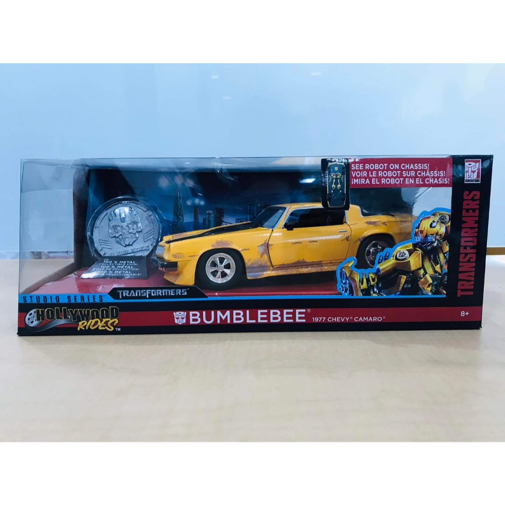 Jada Hollywood Rides Tranfomer BumBleBee 1977 Chevy Camaro 1:24 Discast ...