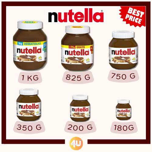 Nutella Spread - แยมนูเทลล่า (ขนาด 180G - 1KG) | Shopee Thailand
