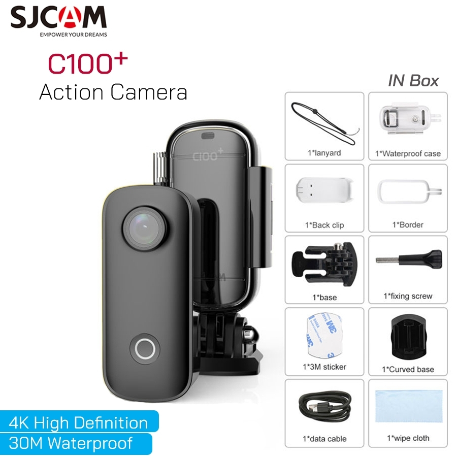 SJCAM ACTION CAMERA C100+ BLACK กล้องแอคชั่น 4K 30FPS 2.4G WIFI 30M กัน ...