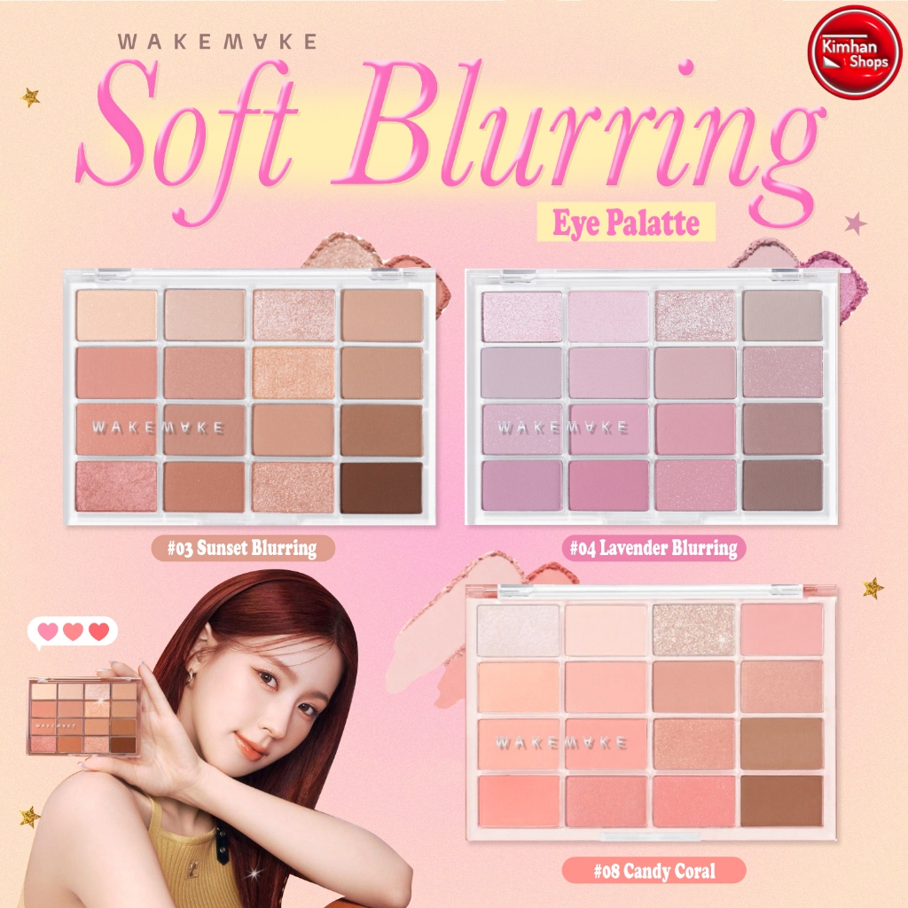 Wakemake Soft Blurring Eye Palette พาเลท 16 หลุม🌈 | Shopee Thailand
