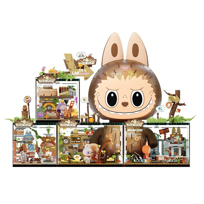 LABUBU THE MONSTERS Forest Secret Base Series Building Blocks | Shopee ...