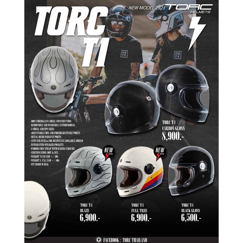 🏍️ TORC T1 – หมวกวินเทจสุดคลาสสิก 🏍️สไตล์เรโทร เท่เหนือกาลเวลา วัสดุ ...