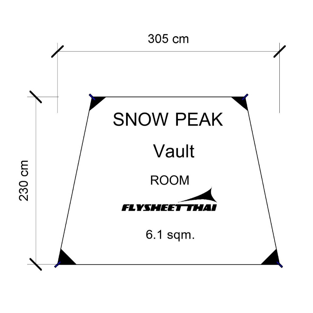 SNOWPEAK VAULT /Snow peak entry 2 room กราวชีท ตรงรุ่น ขนาดห้องนอน ...