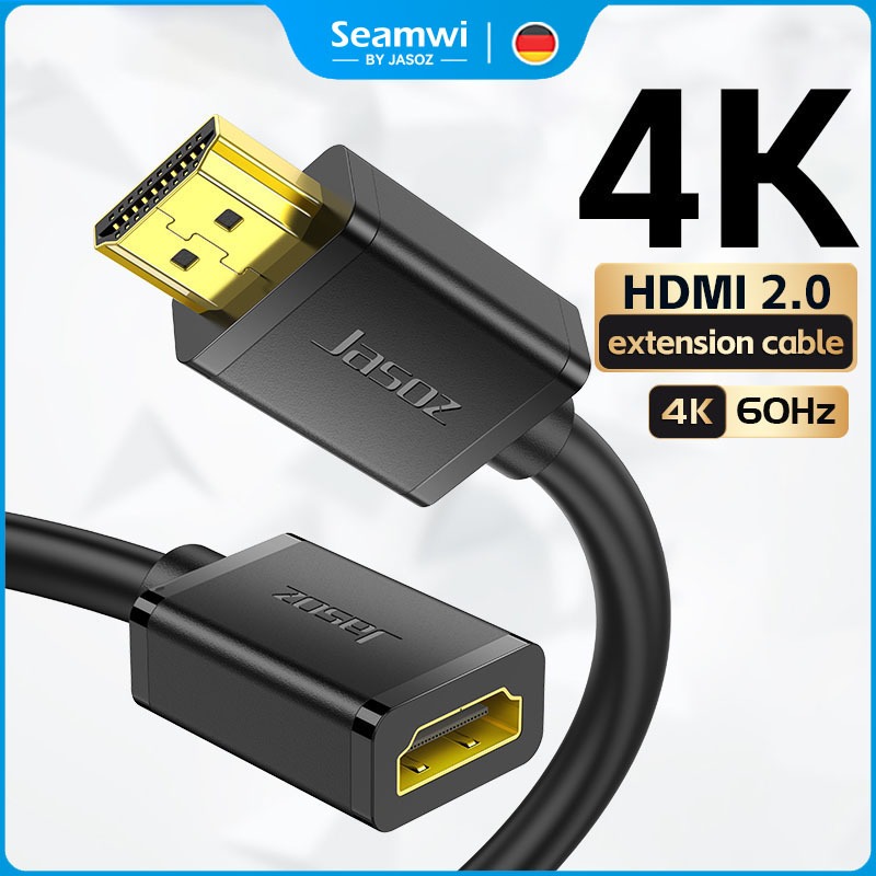 Seamwi สายเคเบิลต่อขยาย 4K HDMI Extension Cable Male to Female รองรับ ...