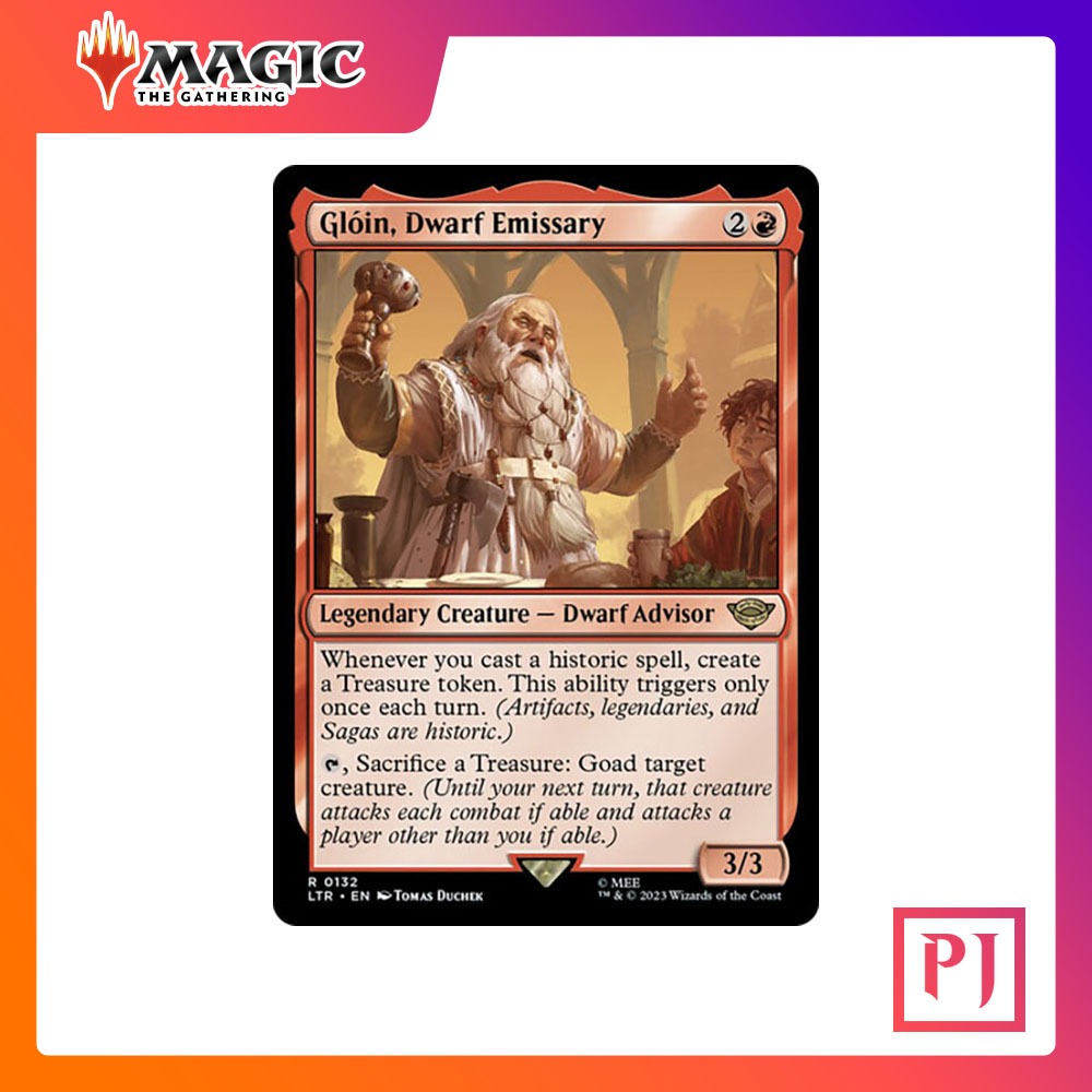 [MTG] Gloin, Dwarf Emissary [LTR] [RED] [RARE] [NORMAL] [ENG] (การ์ดเม ...