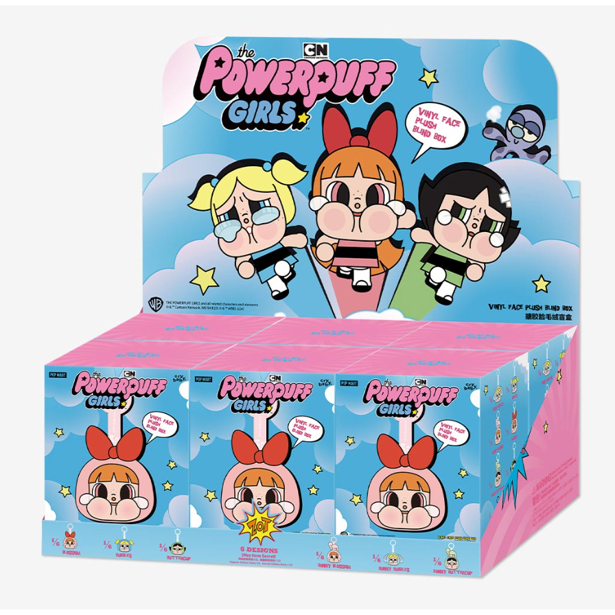 POP MART CRYBABY × Powerpuff Girls Series-Vinyl Face Plush Blind Box ...