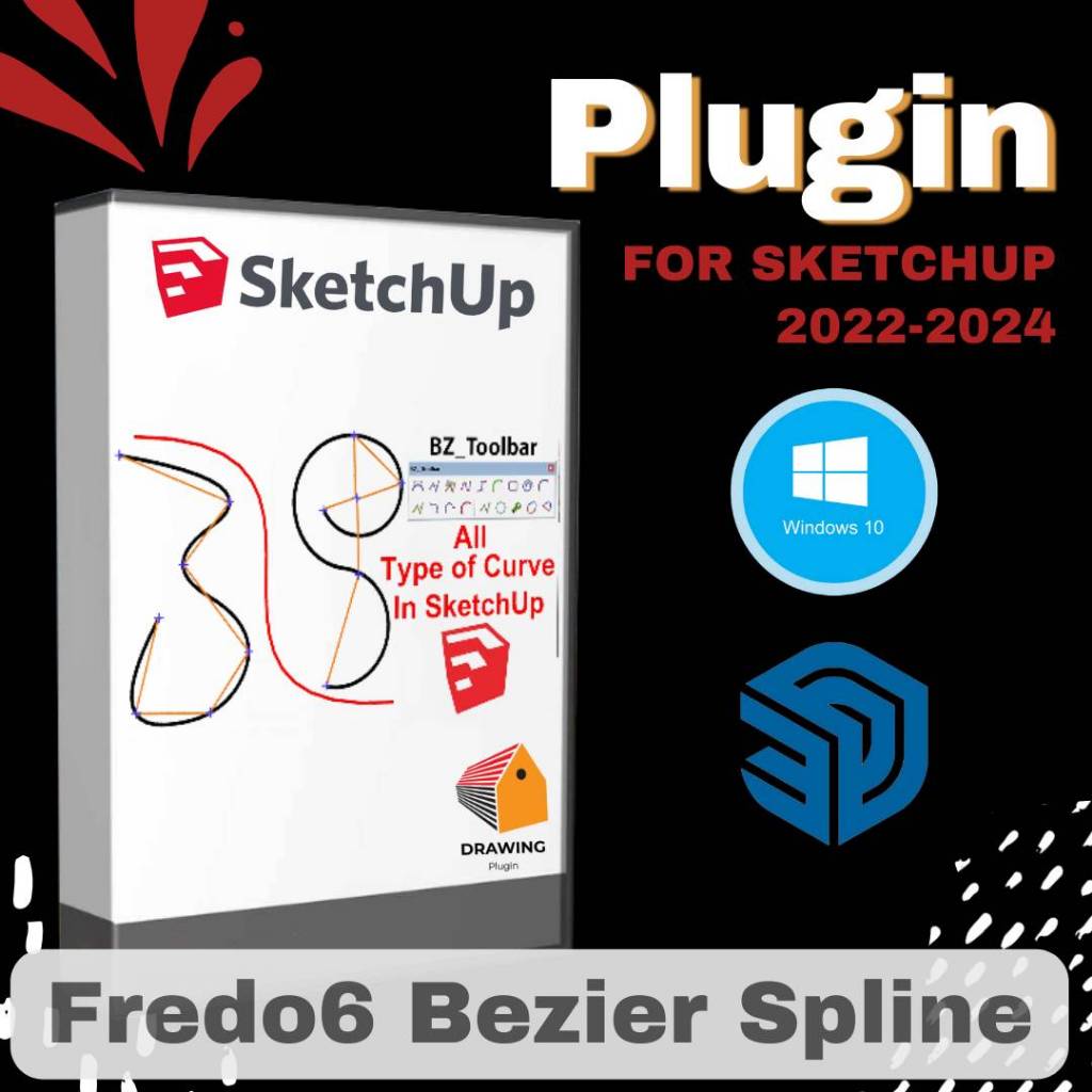 Fredo6 Bezier Spline 2.2a ( ปลั๊กอินวาดเส้น Polyline และเส้นโค้ง Spline ... Fredo6 Bezier Spline 2.2a ( ปลั๊กอินวาดเส้น Polyline และเส้นโค้ง Spline ...