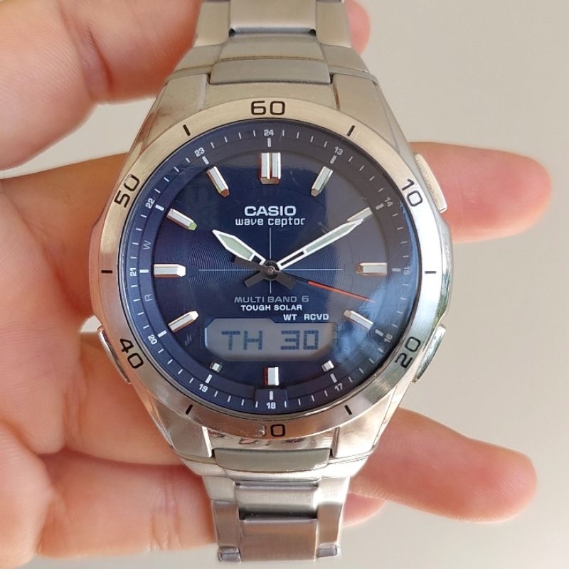 นาฬิกา CASIO Wave Ceptor Multi Band 6 Tough Solar มือสองของแท้100% ...