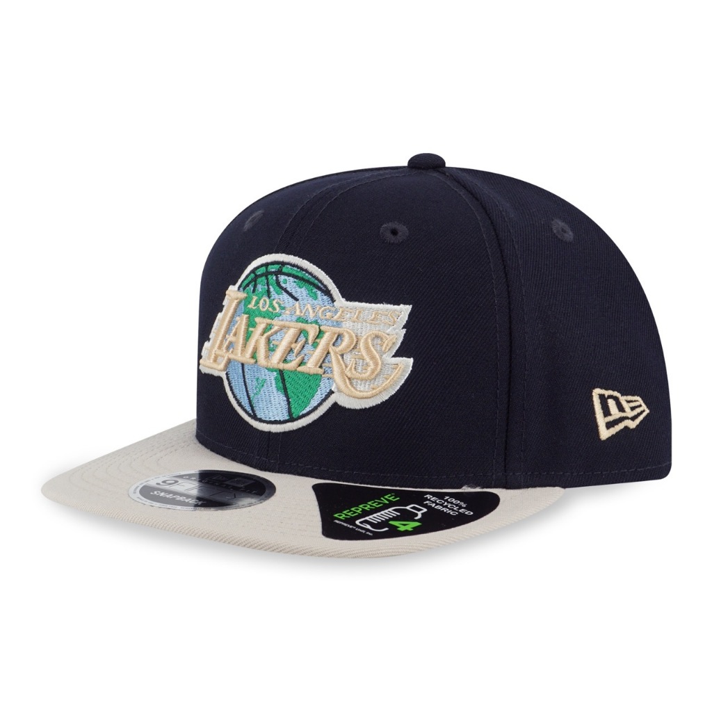 NBA WORLD LOS ANGELES LAKERS STONE VISOR NAVY 9FIFTY OF PCV CAP ...