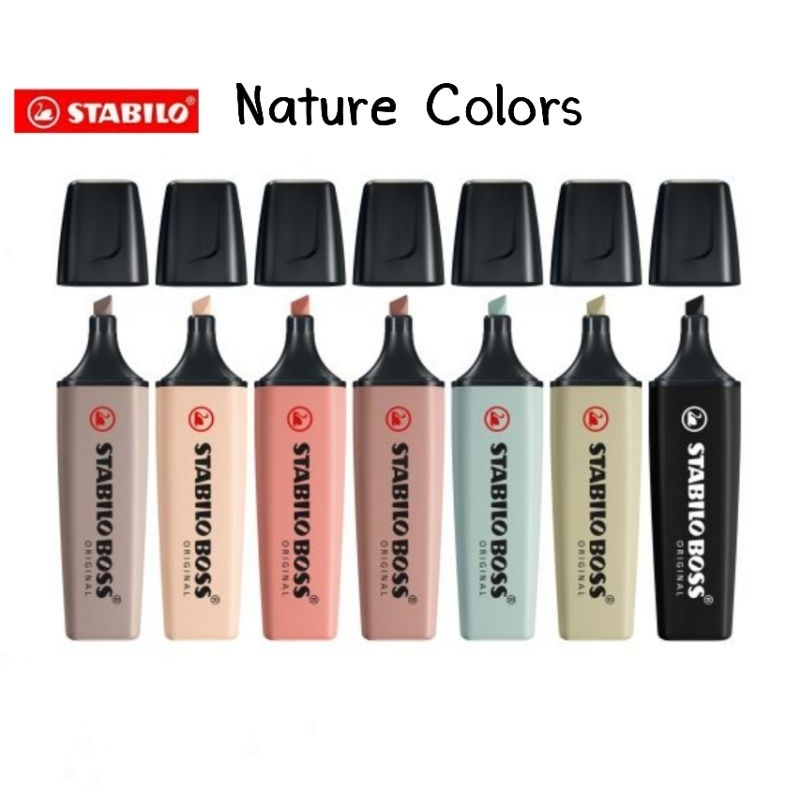 Stabilo Boss Nature Colors ปากกาเน้นข้อความ ไฮไลท์ สตาร์บิโล โทนสีใหม่ ...