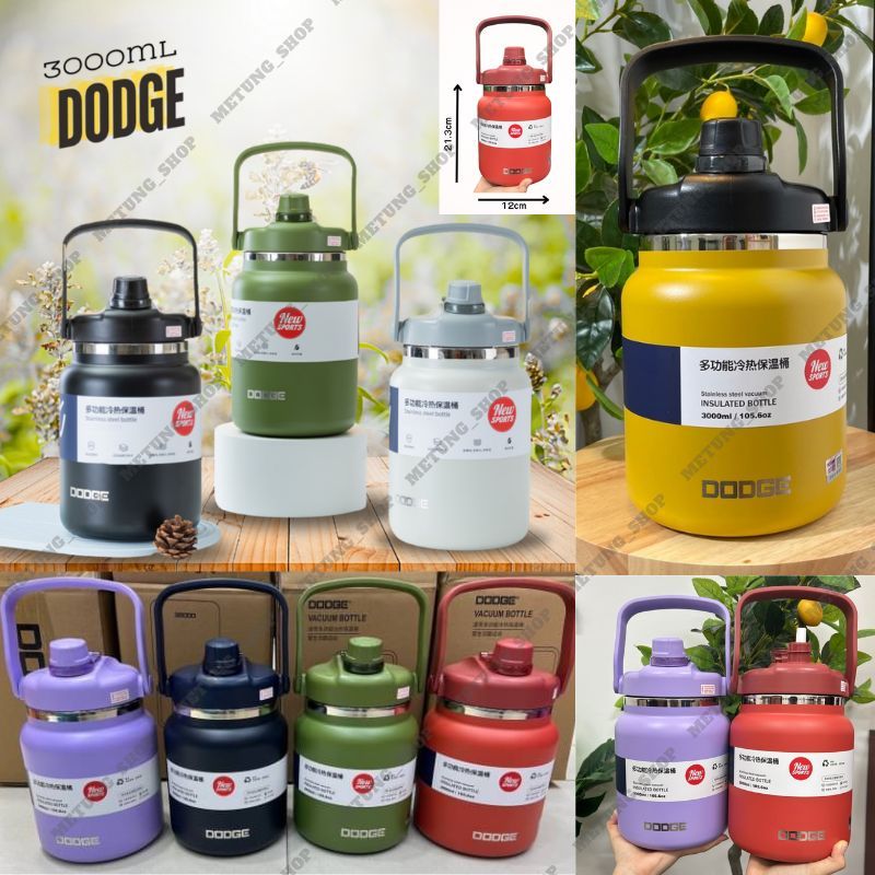 Dodge 3000ml กระติกน้ำยักต์เก็บความเย็น กระติกน้ำเก็บอุณหภูมิ สแตนเลส304แท้ DB-22667-3.0L ...