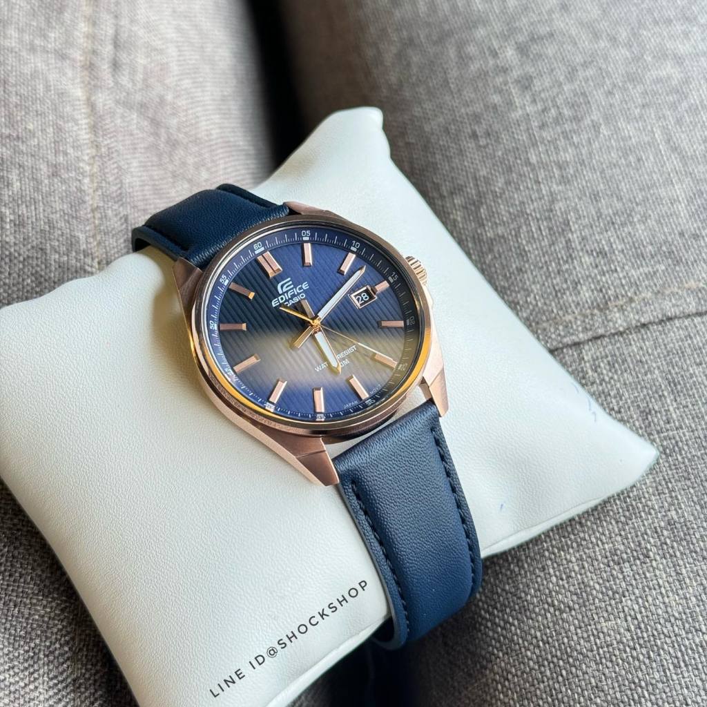 Casio Edifice นาฬิกาผู้ชาย สายหนังสีกรม รุ่น EFV-150CL-2AV คาสิโอ ...