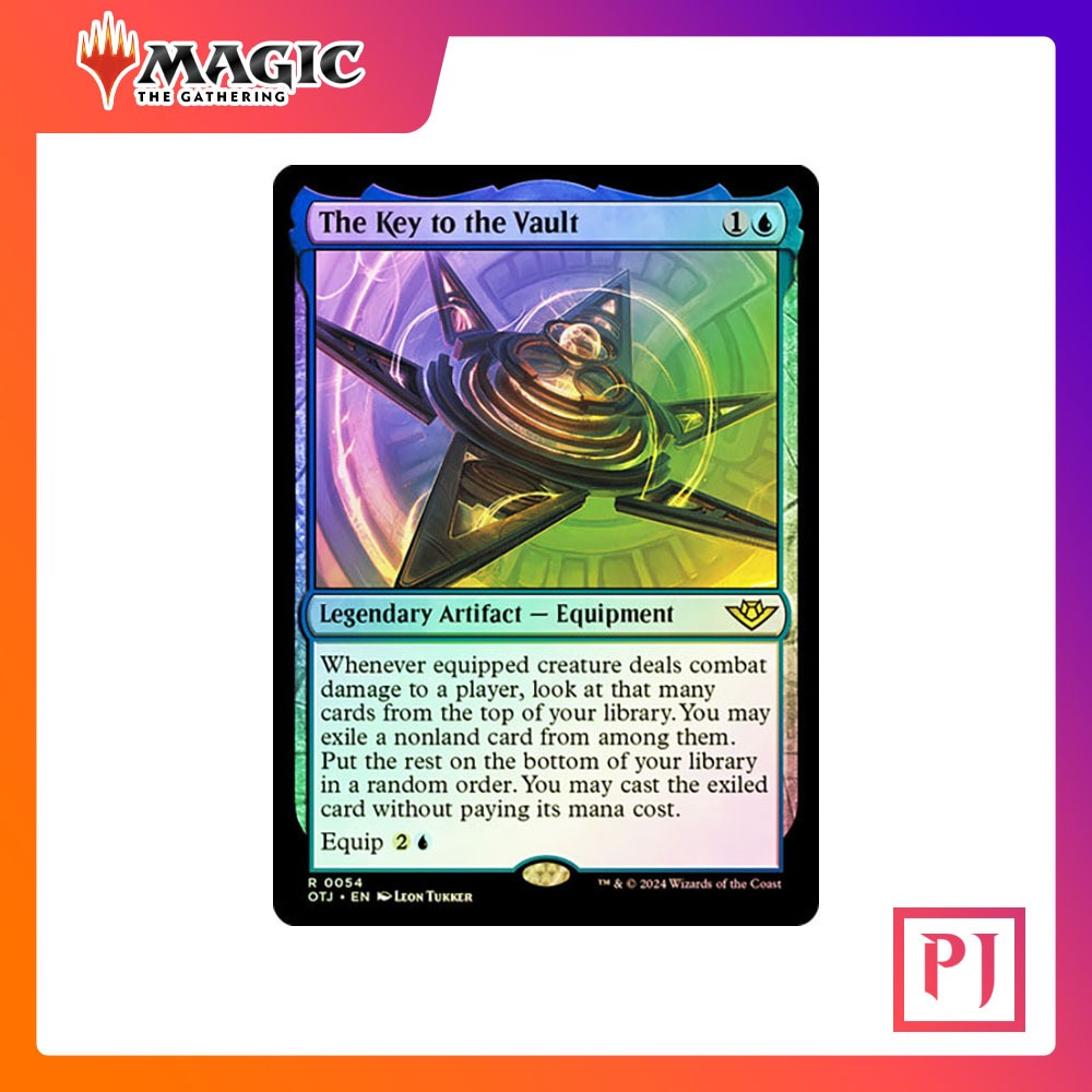 [MTG] The Key to the Vault [OTJ] [BLUE] [RARE] [FOIL] [ENG] (การ์ดเมจิค ...