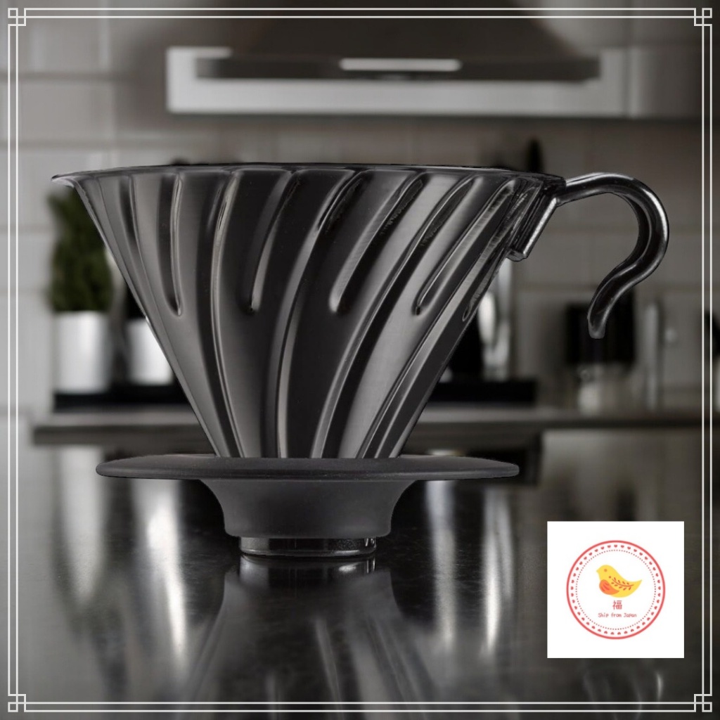 HARIO V60 Metal Coffee Dripper Hand Drip 1-4 cups Matte Black VDMR-02 ...