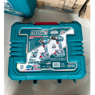 สว่านไขควงกระแทก 20V + สว่านไขควง 20V. (2ระบบ) TOTAL ( TCKLI20272 ...