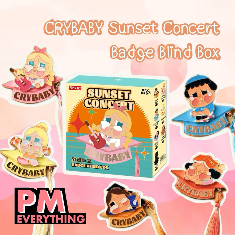 [พร้อมส่ง🌈]CRYBABY Sunset Concert Series-Badge Blind Box เข็มกลัด ...
