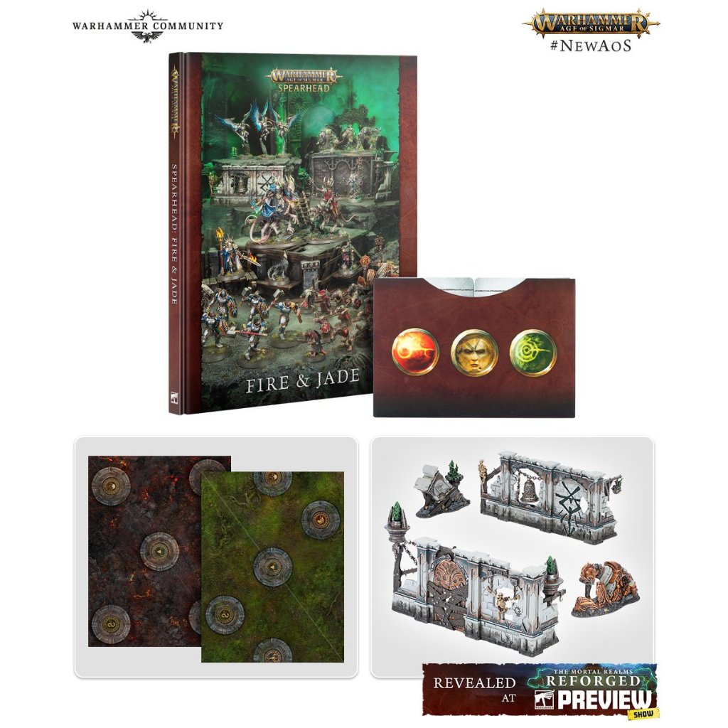 Warhammer AOS : Spearhead : Fire and Jade Gaming Pack | Shopee Thailand
