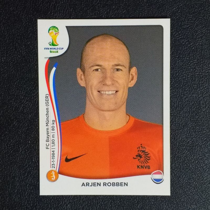 สติ๊กเกอร์นักฟุตบอล อาร์เยน รอบเบน ARJEN ROBBEN PANINI 2014 FIFA WORLD ...