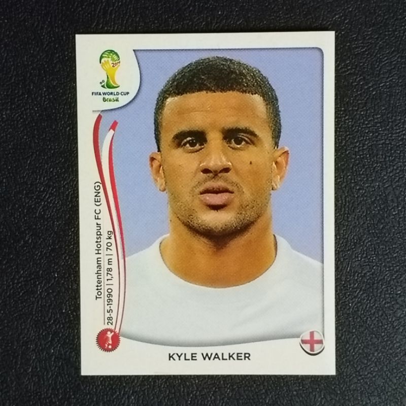 สติ๊กเกอร์นักฟุตบอล ไคล์ วอล์คเกอร์ KYLE WALKER PANINI 2014 FIFA WORLD ...
