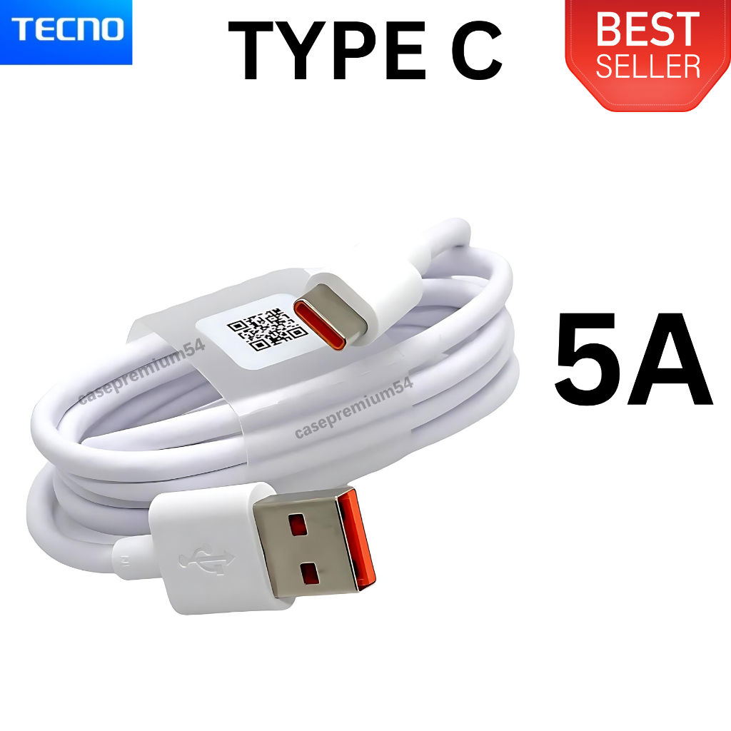 สายชาร์จเร็ว tecno Type C 5A Fast Charge & Data Cable รองรับมือถือหลาย ...