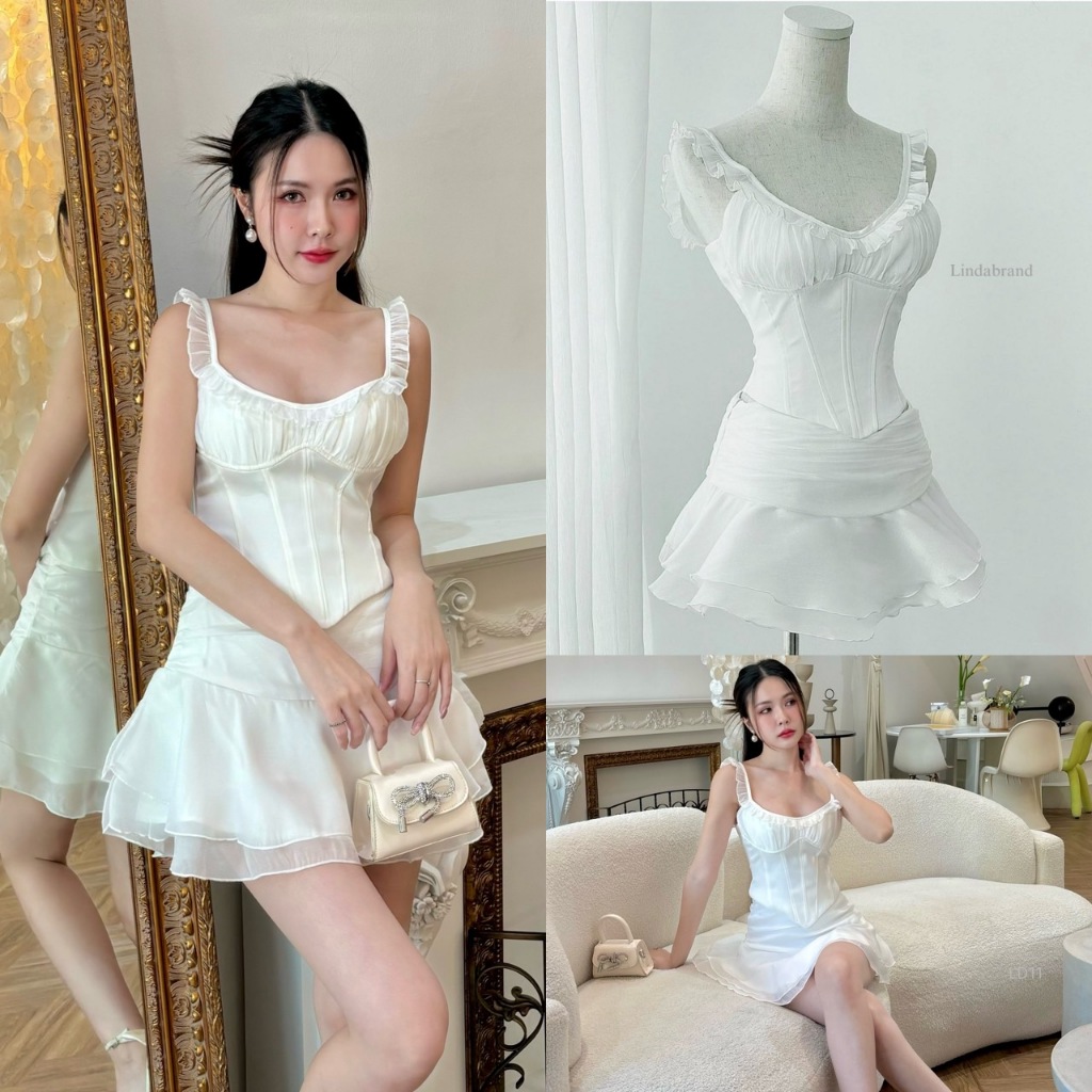 LINDA: set เสื้อกระโปรงตัวเสื้อทรงเข้ารูป(*รบกวนเช็คสต๊อกก่อนกดสั่งซื้อ ...