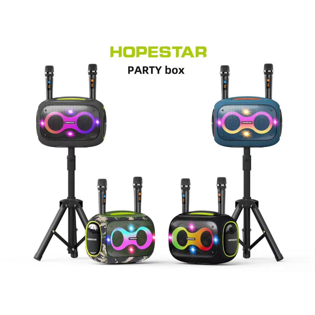 ลำโพงบลูทูธHopestar Party box ลำโพง 120W พร้อมไมล์หลายสาย2ตัว เอฟเฟค ...