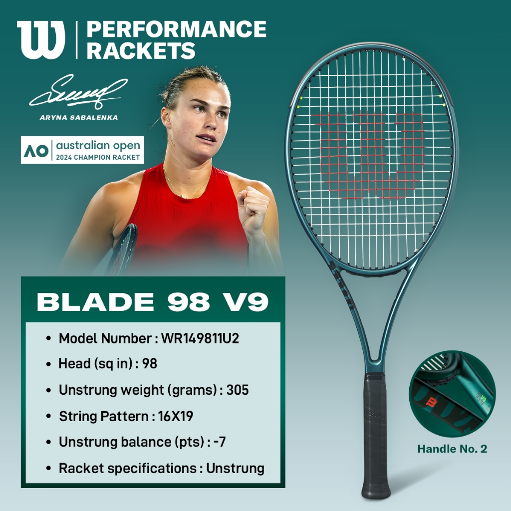 WILSON Blade V9 ไม้เทนนิส (Unstrung) WR149811U2 Official Store | Shopee ...